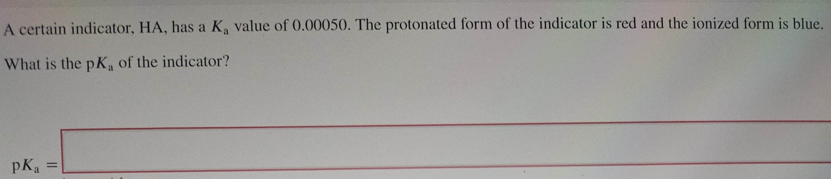 Solved A certain indicator, HA, ﻿has a Ka ﻿value | Chegg.com