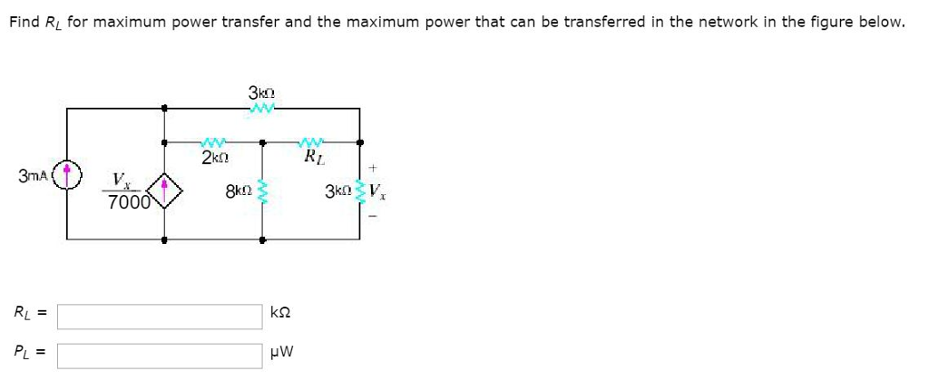 Solved Find RL for maximum power transfer and the maximum | Chegg.com