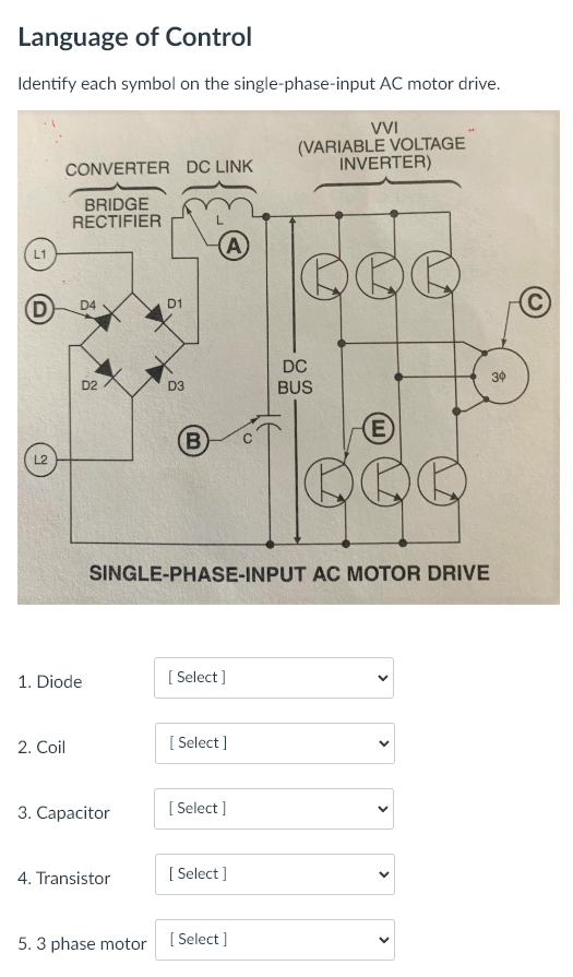 Solved Language of Control Identify each symbol on the | Chegg.com