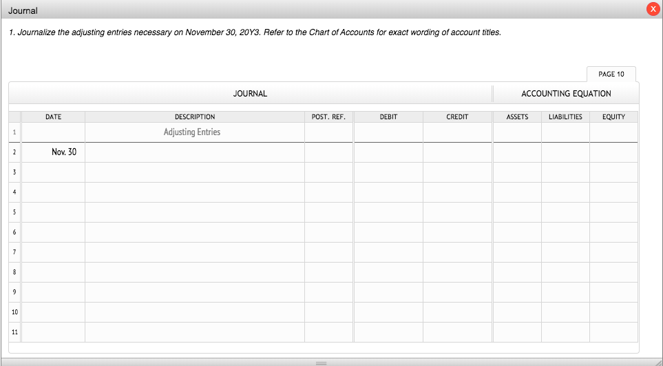 Solved Adjusting entries Instructions Chart of Accounts | Chegg.com