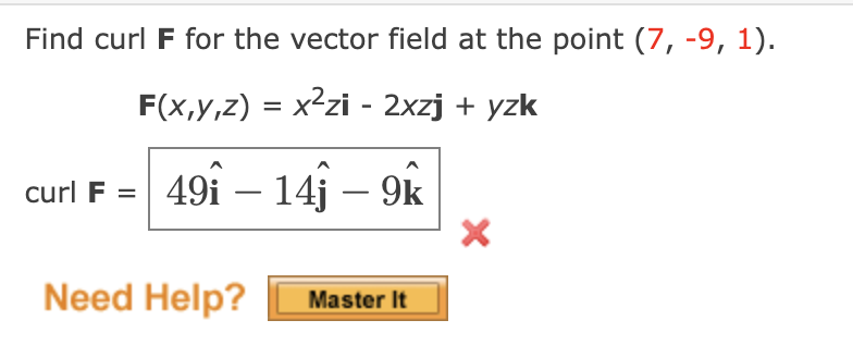 Solved Find curl F for the vector field at the point | Chegg.com