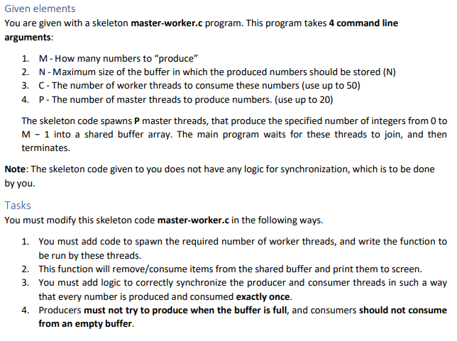 Solved Given elements You are given with a skeleton | Chegg.com