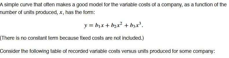Solved simple curve that often makes a good model for the | Chegg.com