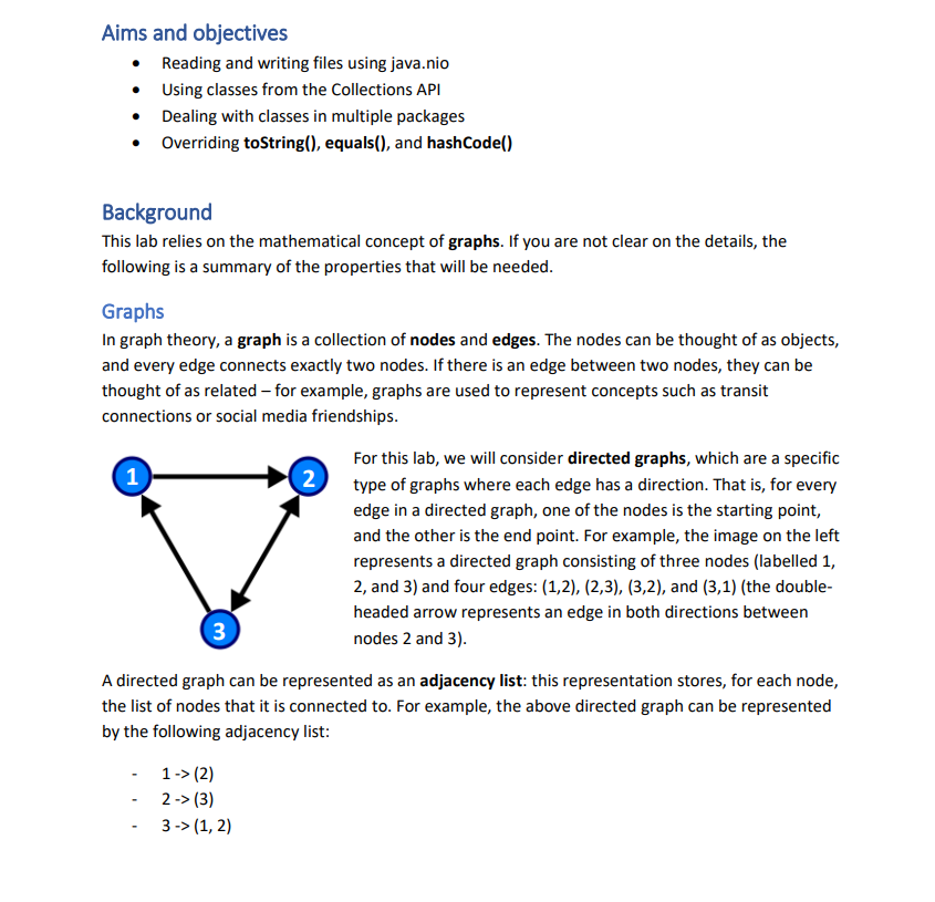 Solved Aims and objectives • Reading and writing files using | Chegg.com