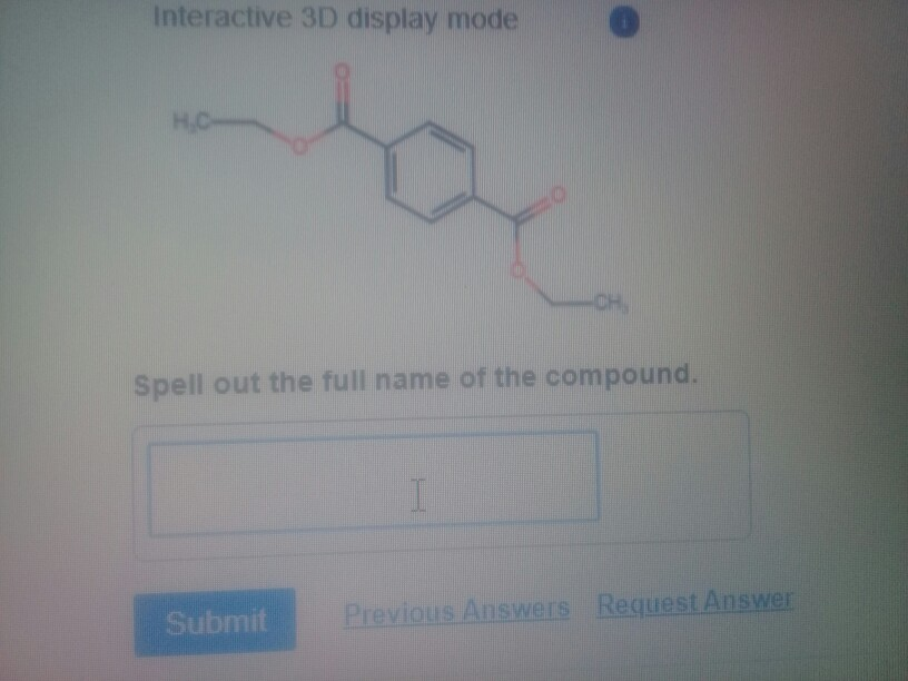 Solved Interactive 3D display mode HC Spell out the full | Chegg.com