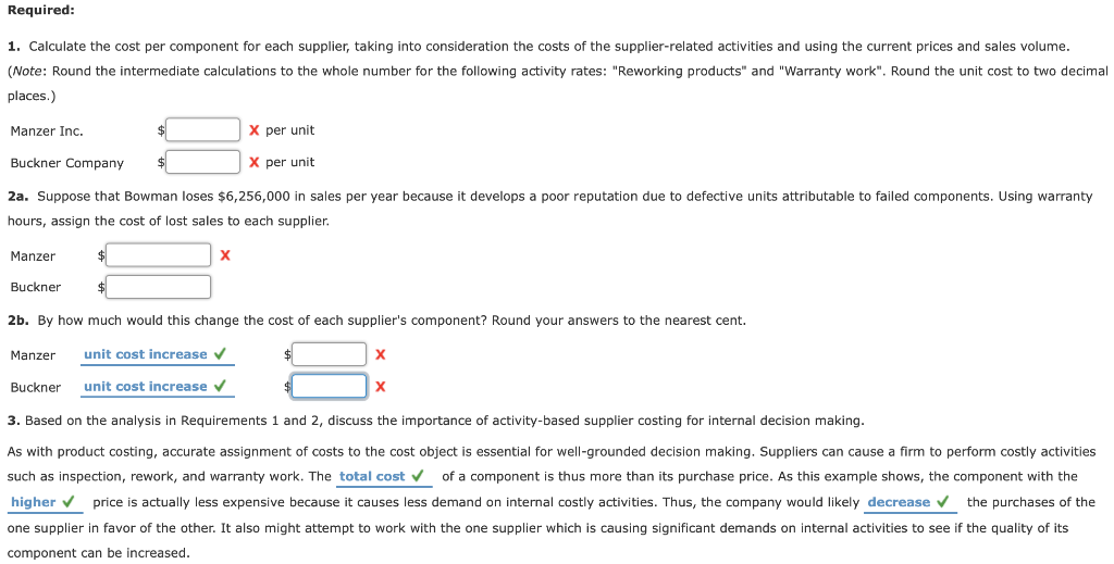 Solved Activity Based Supplier Costing Bowman Company Chegg solved-activity-based-supplier-costing-bowman-company-chegg