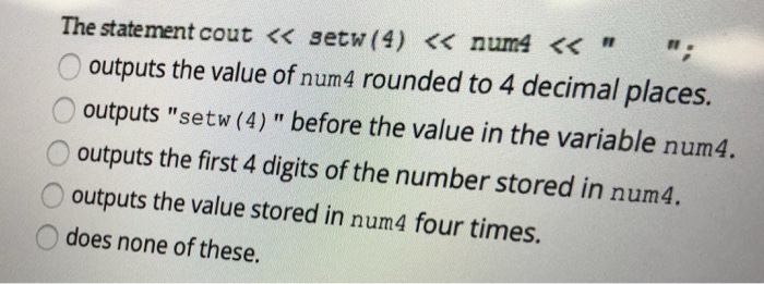 Solved The statement cout