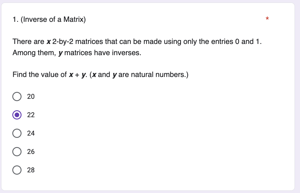 Solved (Inverse of ﻿a Matrix)There are x2-by-2 ﻿matrices | Chegg.com