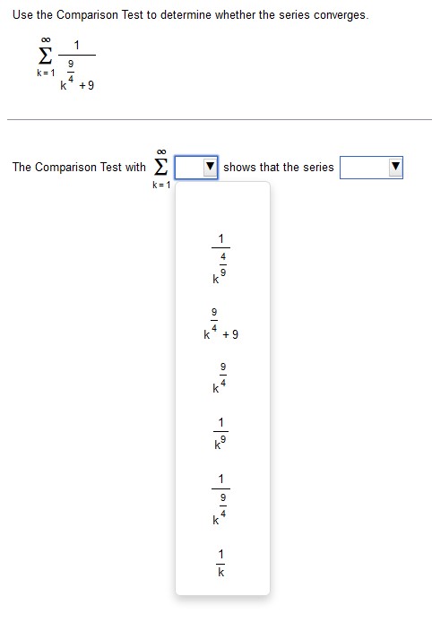 Solved Use the Comparison Test to determine whether the | Chegg.com