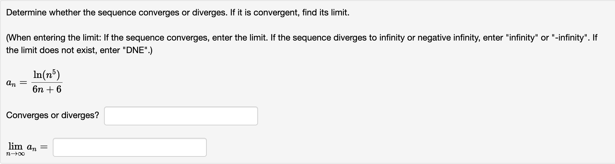 Solved Determine whether the sequence converges or diverges. | Chegg.com