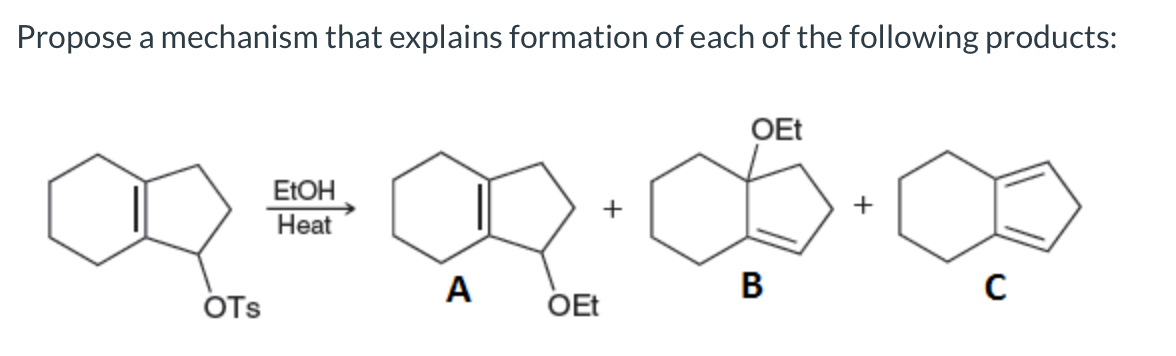 Solved Propose a mechanism that explains formation of each | Chegg.com