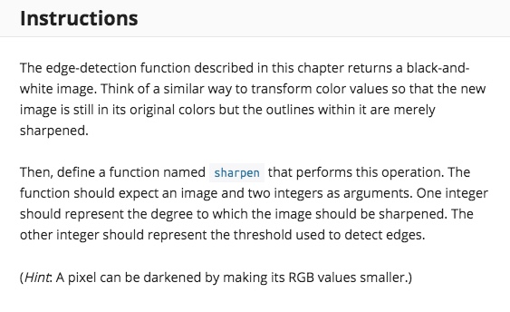 The edge-detection function described in this chapter | Chegg.com