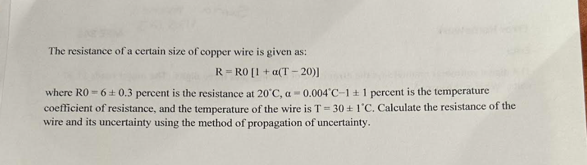 Solved The resistance of a certain size of copper wire is | Chegg.com