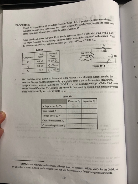 Solved 19 Capacitive Reactance READING Text, Sections 9-6 | Chegg.com