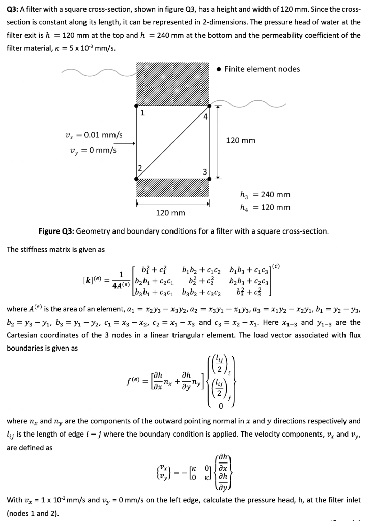 Solved FINITE ELEMENT METHOD QUESTION. WILL GIVE A LIKE FOR | Chegg.com