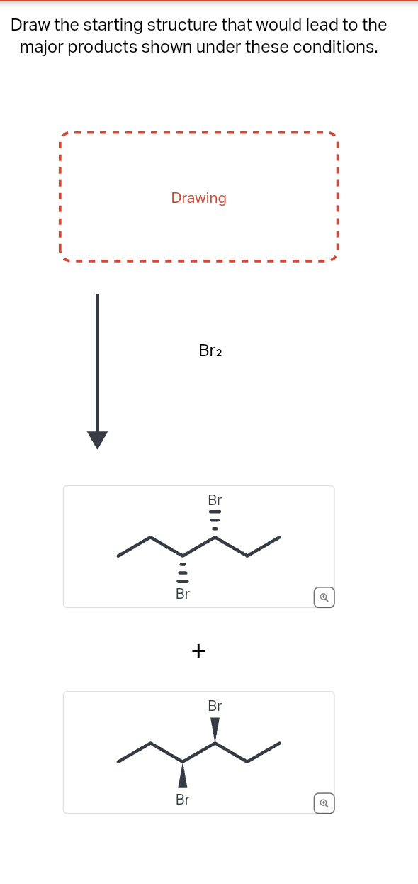 Solved Draw the starting structure that would lead to the | Chegg.com