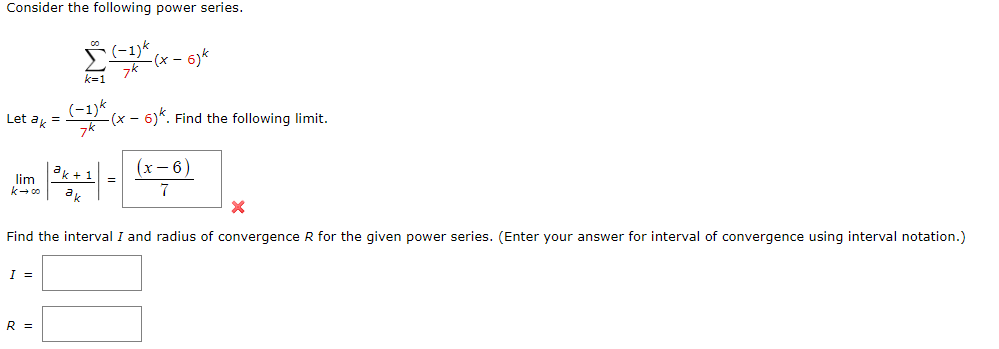 Solved Consider the following power series. | Chegg.com
