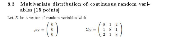Solved 8.3 Multivariate distribution of continuous random | Chegg.com