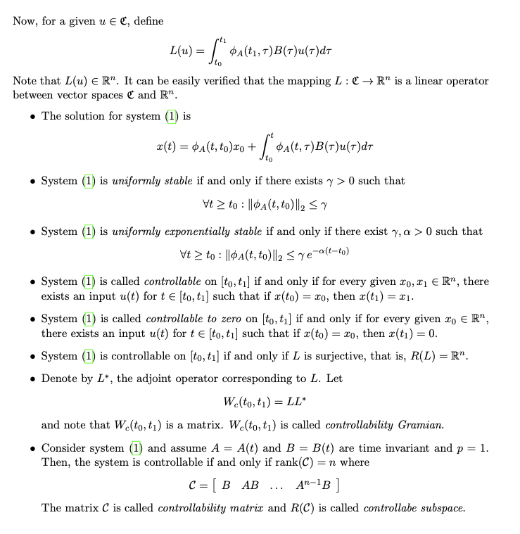 Solved Consider the time-varying continuous-time system | Chegg.com