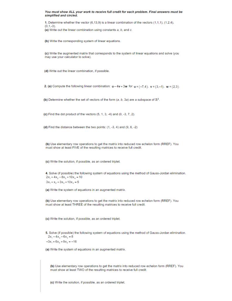 Solved simplified and circled. 1. Determine whether the | Chegg.com