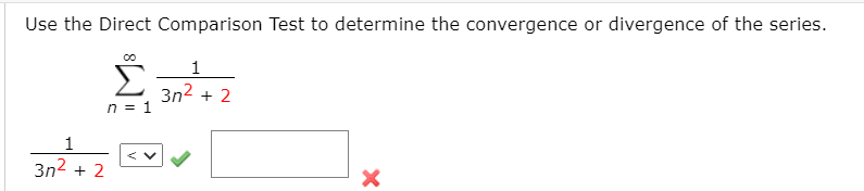 Solved Use the Direct Comparison Test to determine the | Chegg.com