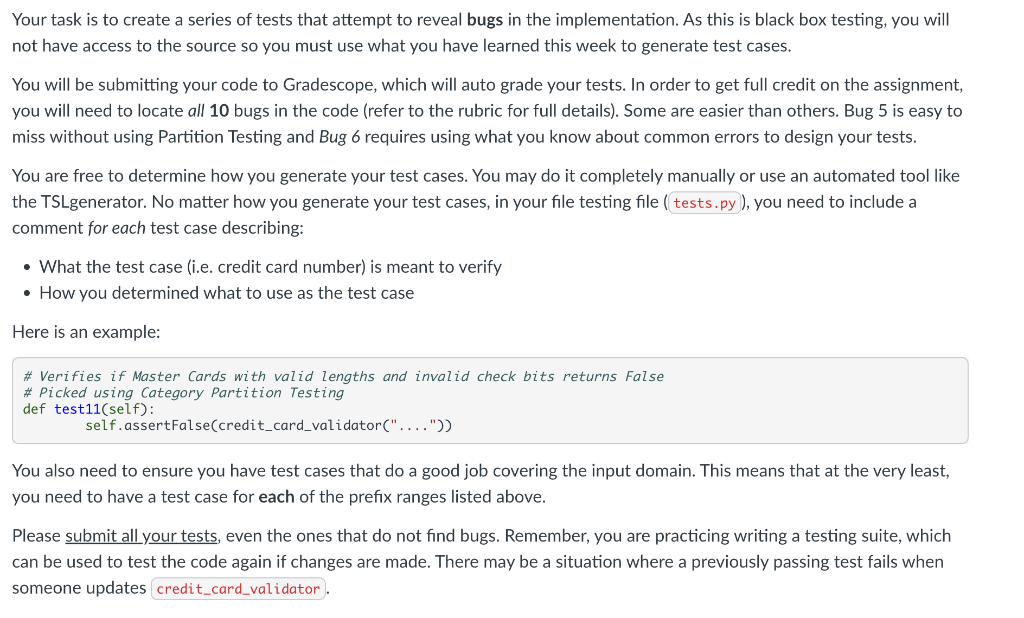 Solved You will write a series of unit tests to test a | Chegg.com