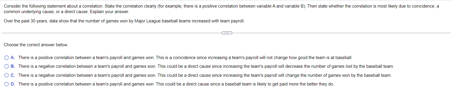 Solved common underlying cause, or a direct cause. Explain | Chegg.com