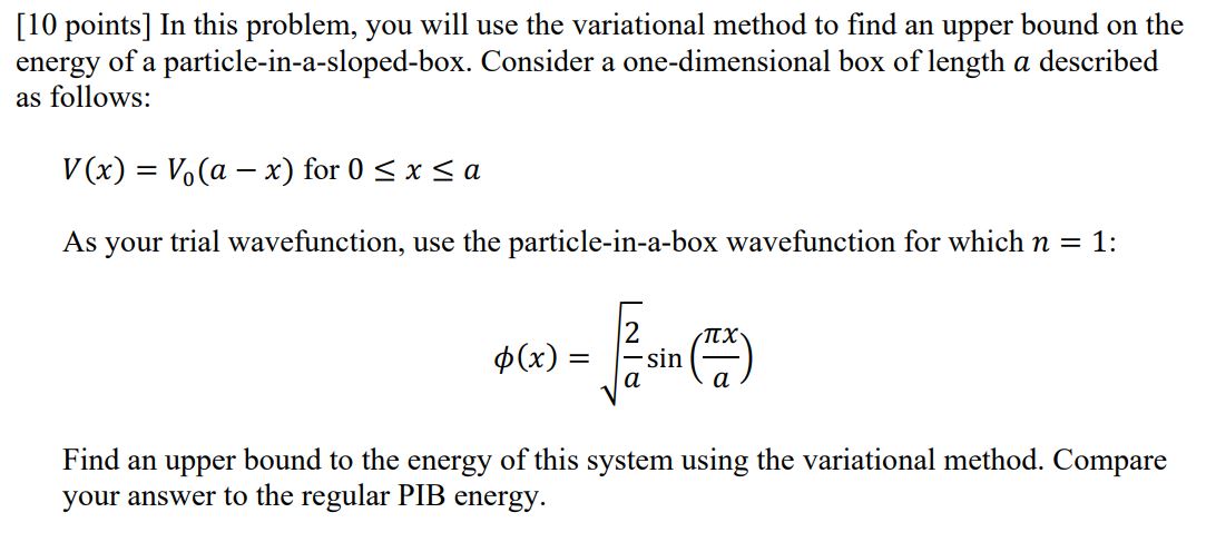Solved [10 points] In this problem, you will use the | Chegg.com