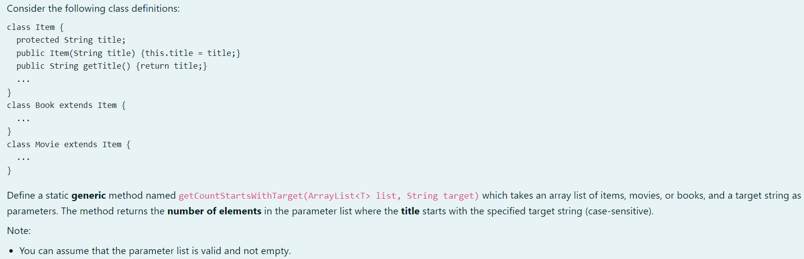 Solved Consider the following class definitions: class Item | Chegg.com