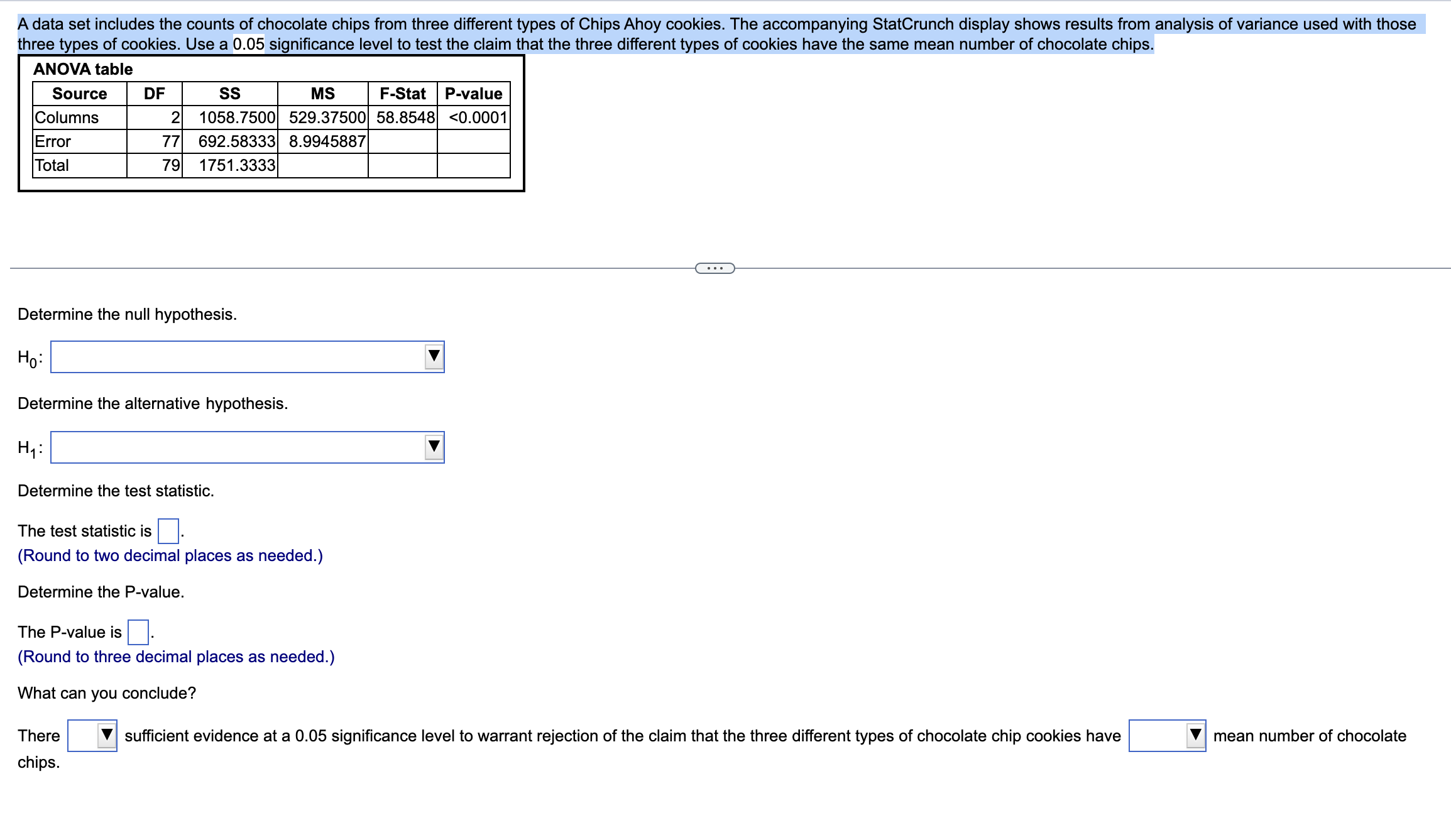 Solved A data set includes the counts of chocolate chips | Chegg.com