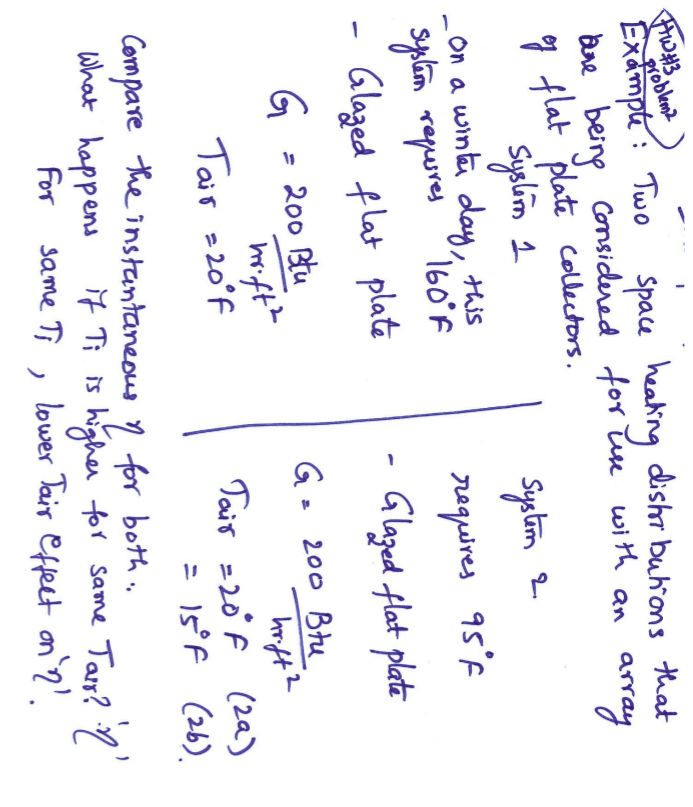 Solved HWH3 of flat plate collectors. System 1 syston | Chegg.com