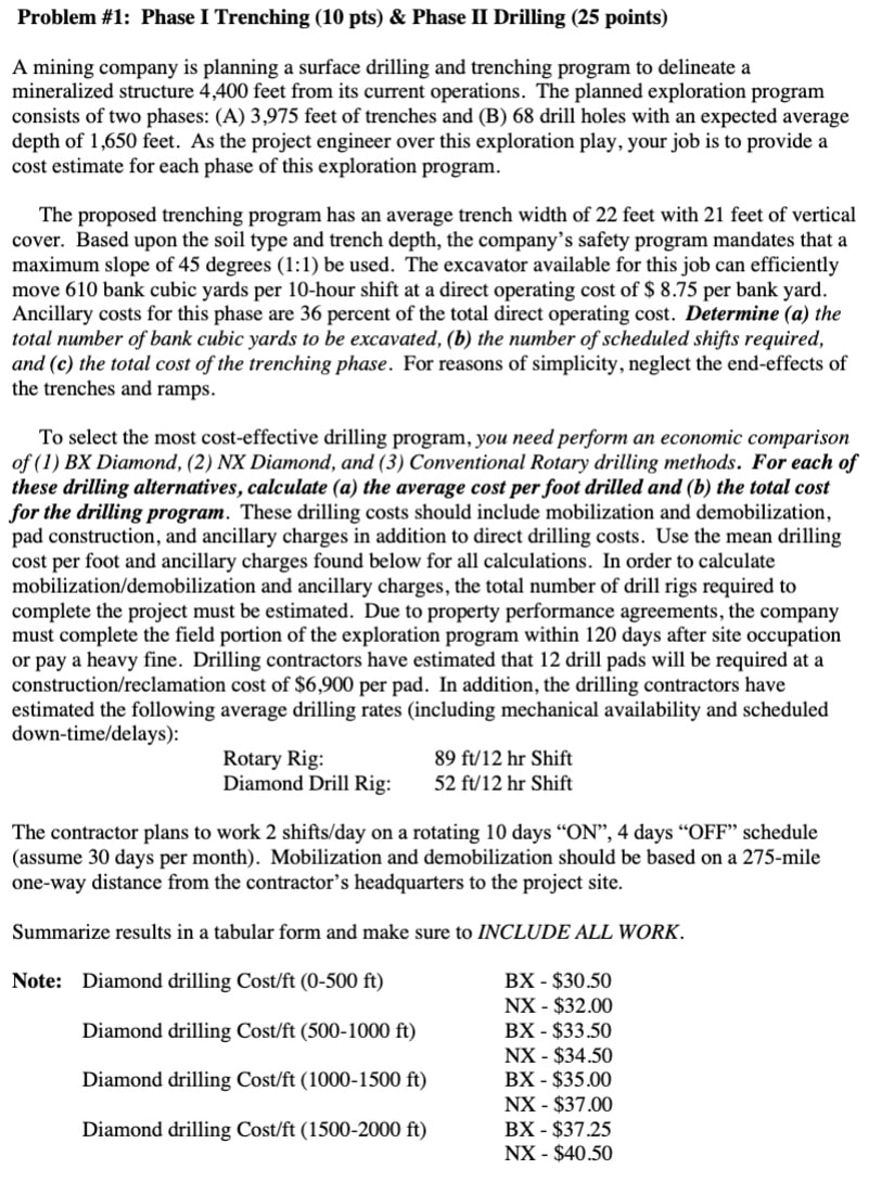Solved depth of 1,650 feet. As the project engineer over | Chegg.com
