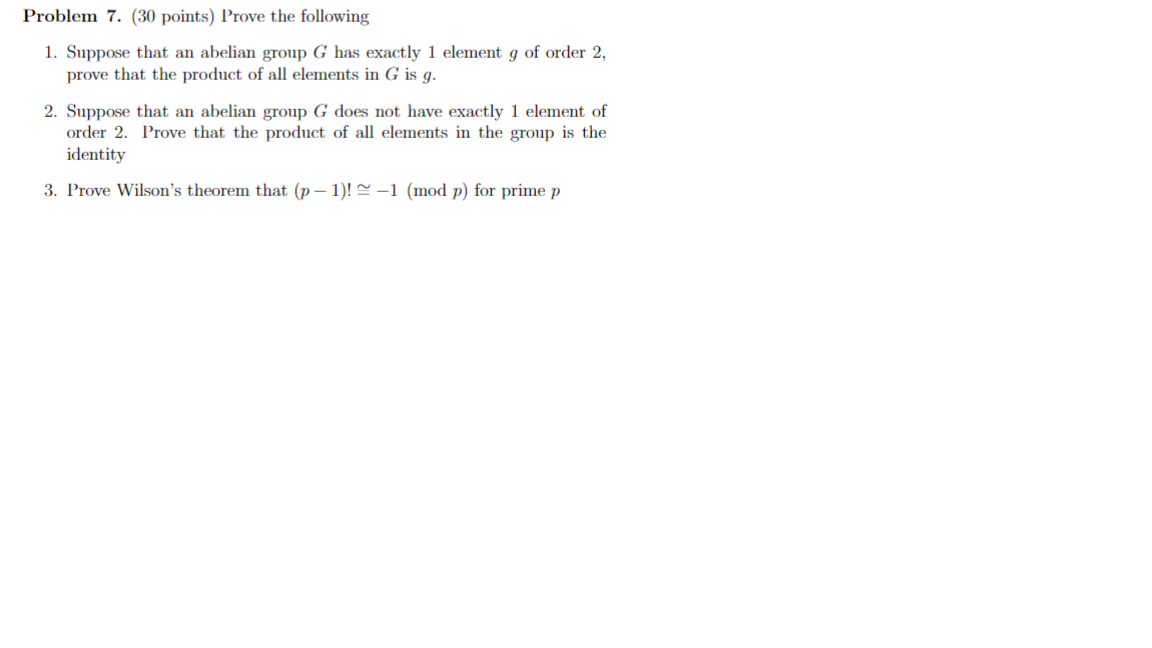 Solved 1 Suppose That An Abelian Group G Has Exactly 1