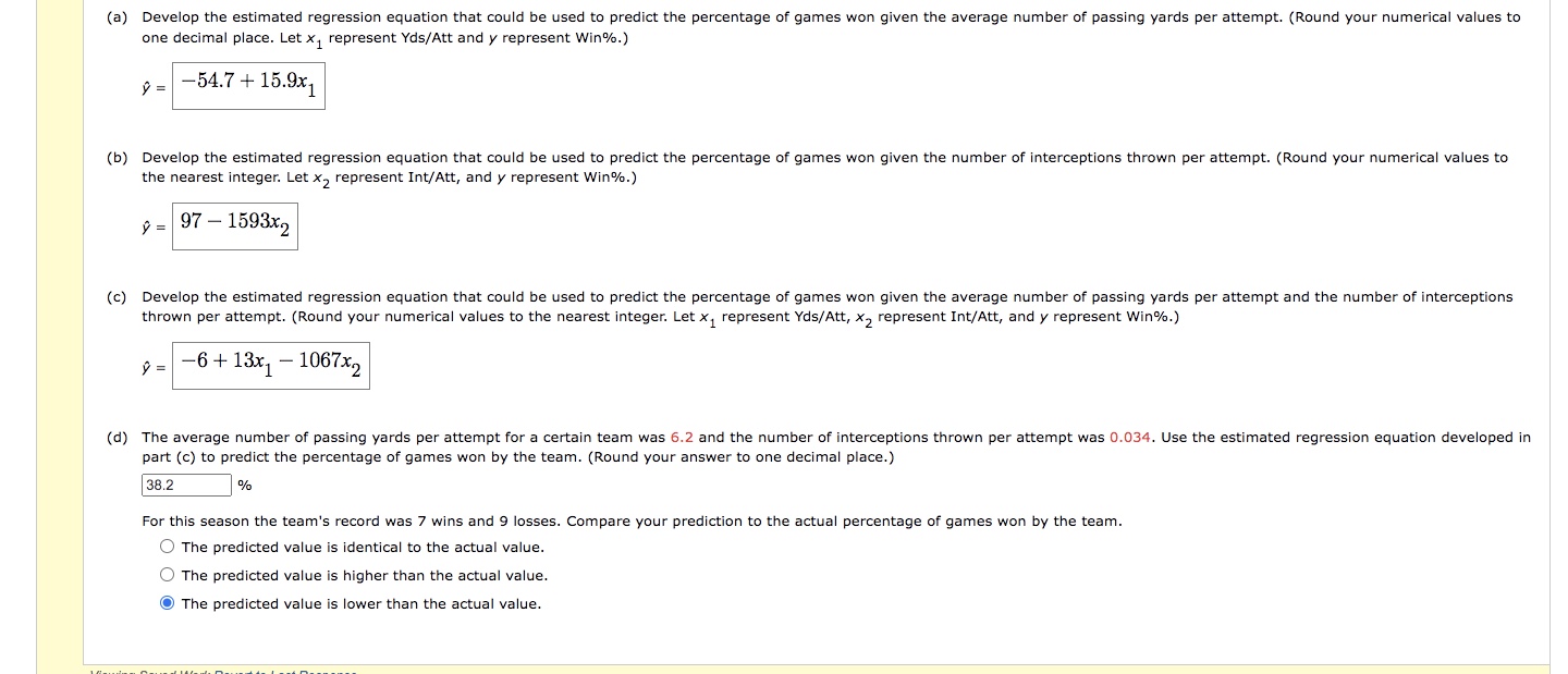 Solved the nearest integer. Let x2 represent Int/Att, and y | Chegg.com