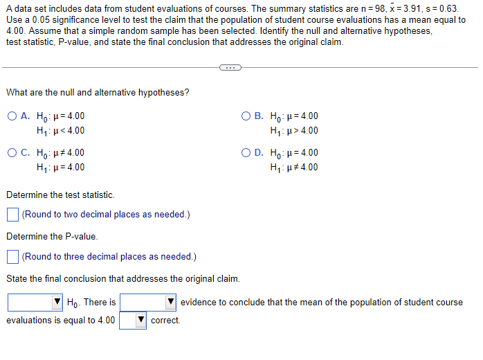 Solved Determine whether to reject or fail to reject H0 at | Chegg.com