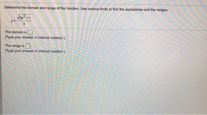 Solved Determine the domain and range of the function. Use | Chegg.com