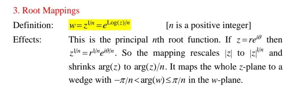 Solved Sketch the effect of the complex transformation | Chegg.com
