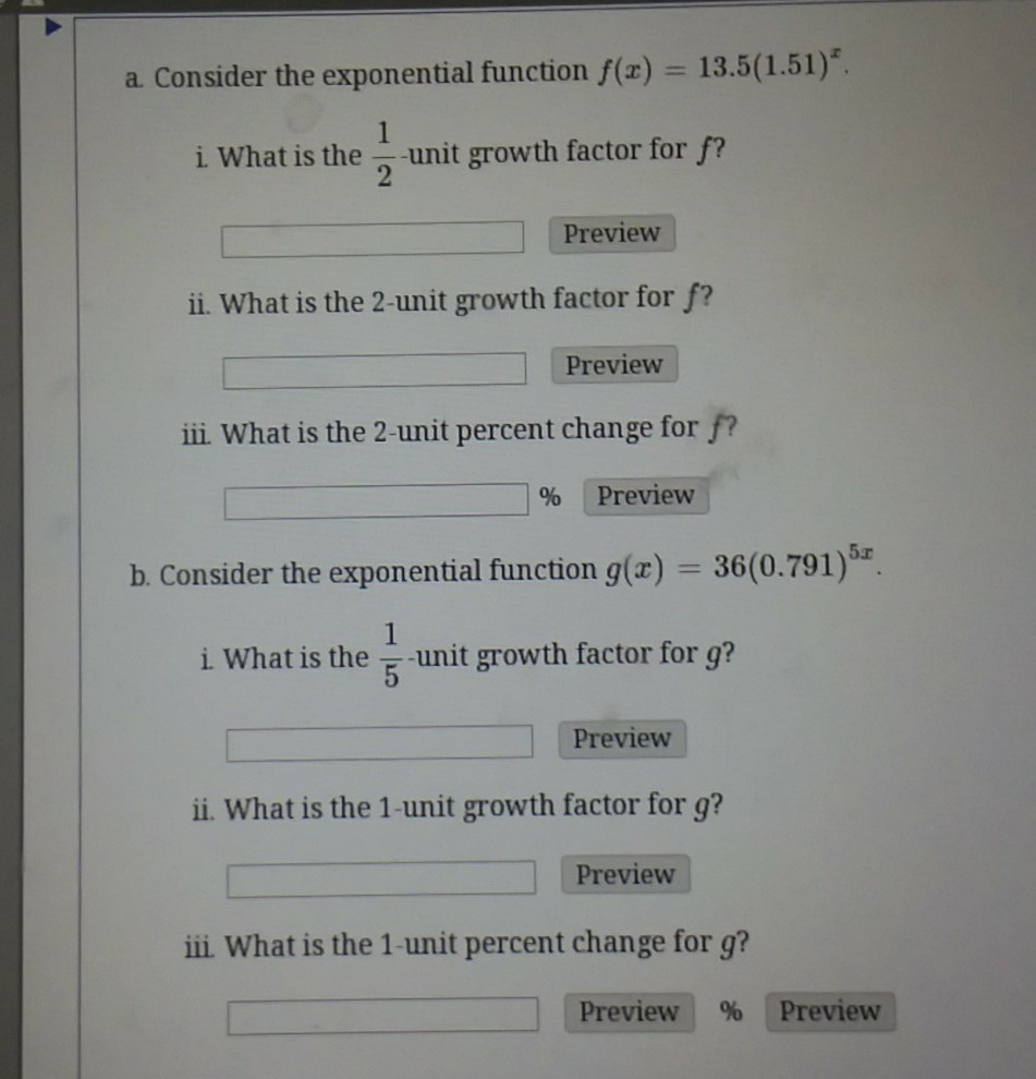 Solved a. consider the exponential function | Chegg.com Solved a. consider the exponential function | Chegg.com
