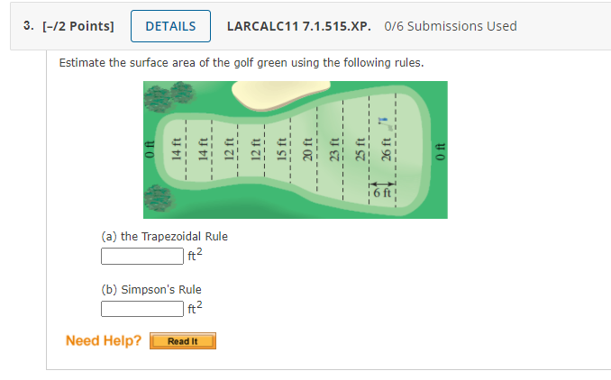 Solved 3. [-12 Points] DETAILS LARCALC11 7.1.515.XP. 0/6 | Chegg.com