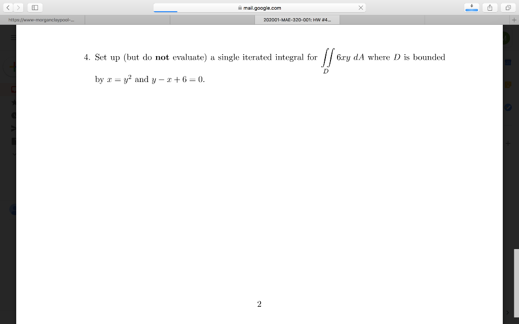 Solved Set up (but do not evaluate) a single iterated | Chegg.com