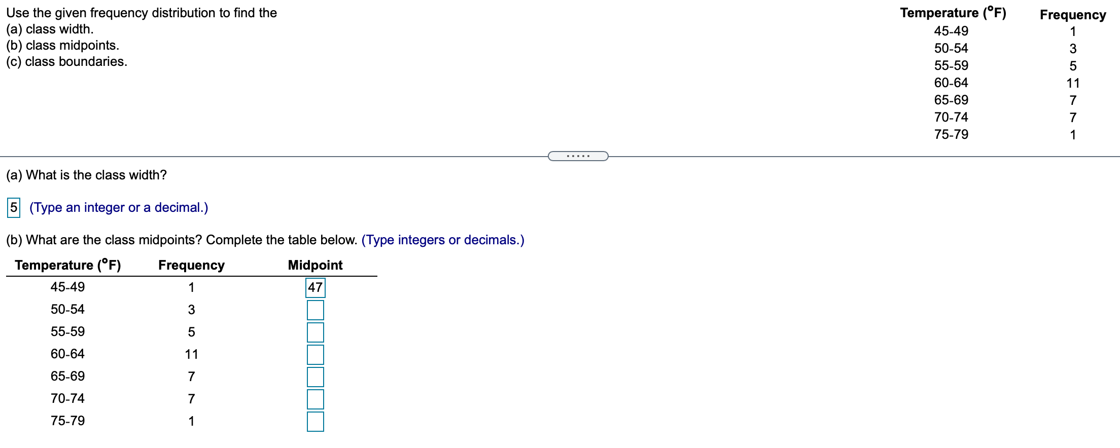Solved Use the given frequency distribution to find the (a) | Chegg.com