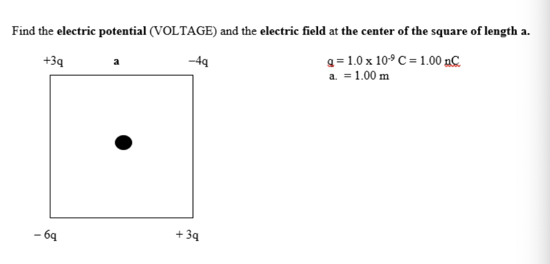 Solved Find the electric potential (VOLTAGE) and the | Chegg.com