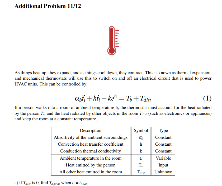 Solved Additional Problem 11/12 As things heat up, they | Chegg.com