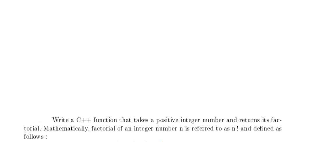 Solved Write a C++ function that takes a positive integer | Chegg.com
