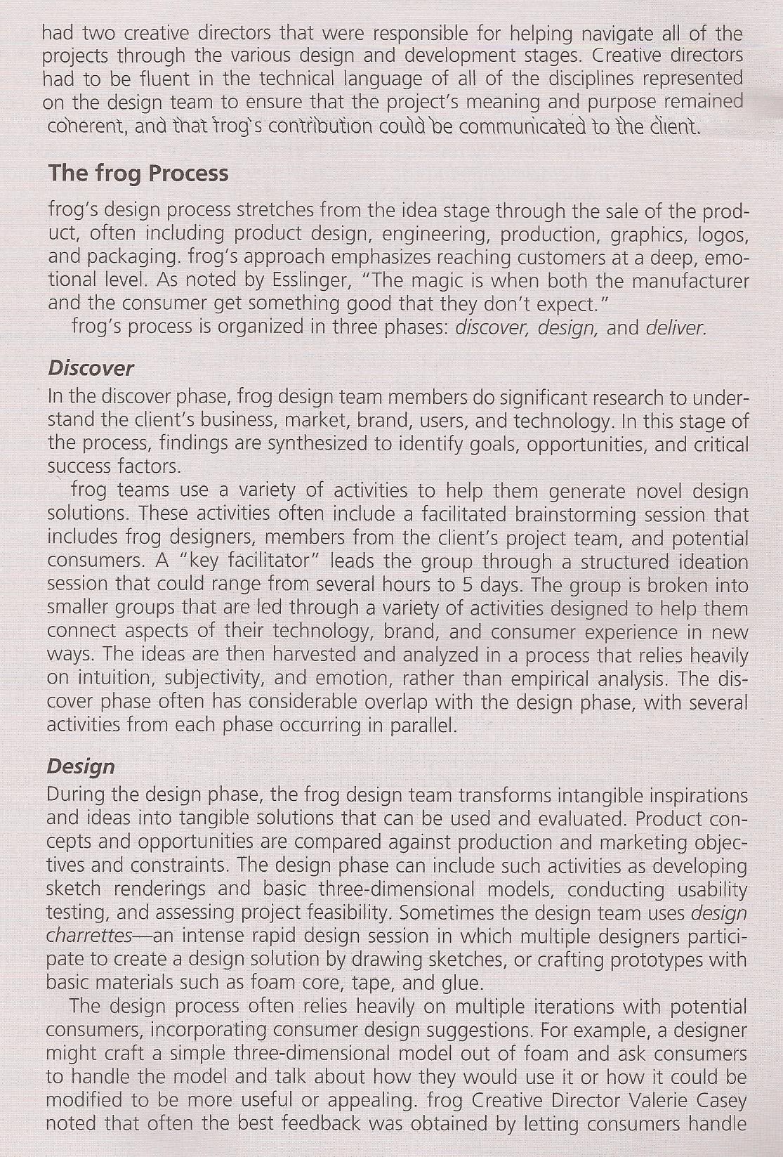 Solved Managing the New Product Development Process frog a | Chegg.com