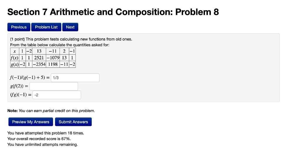 Solved Section 7 Arithmetic and Composition: Problem 8 | Chegg.com