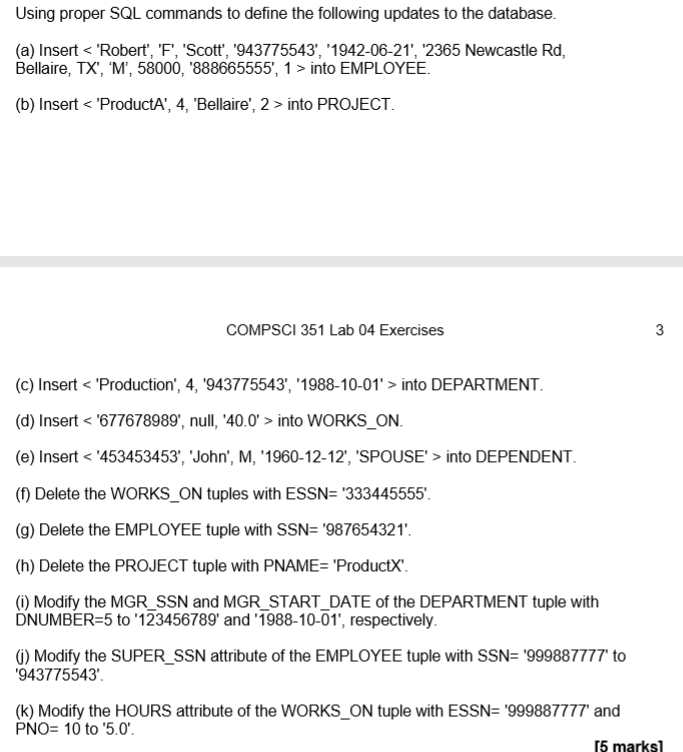 1. Using the SQL DDL Statements taught in the | Chegg.com