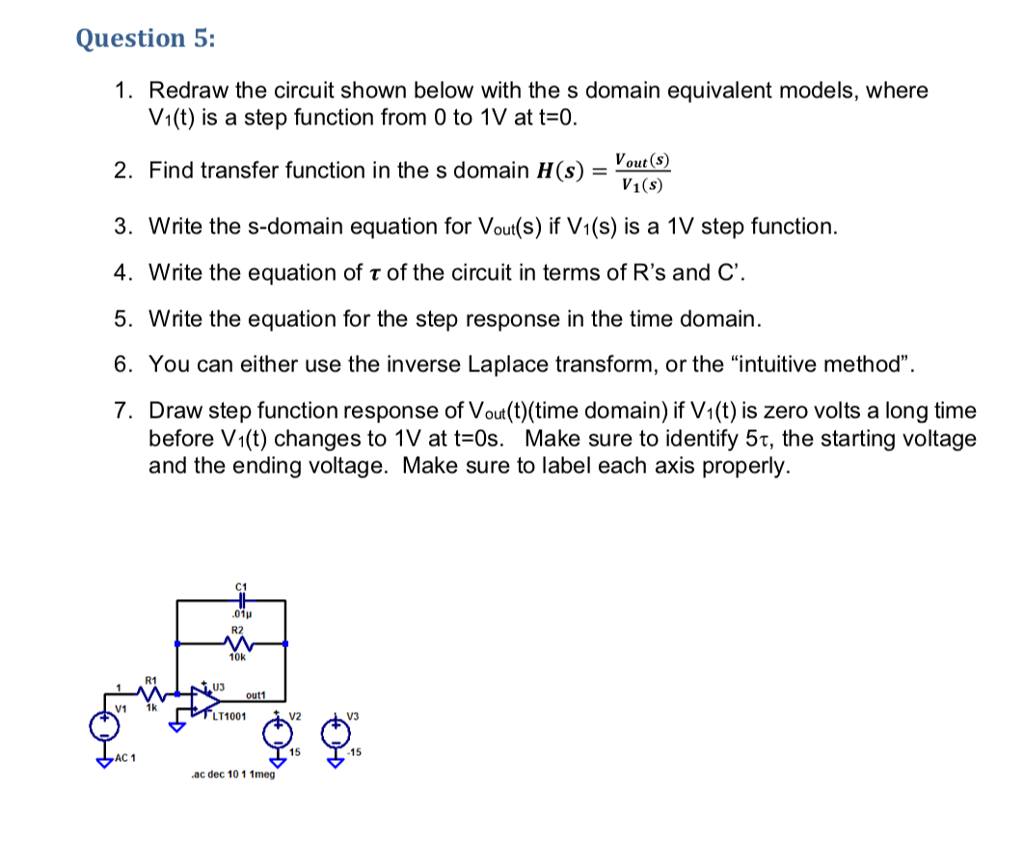 Solved Question 5 1. Redraw the circuit shown below with the | Chegg.com