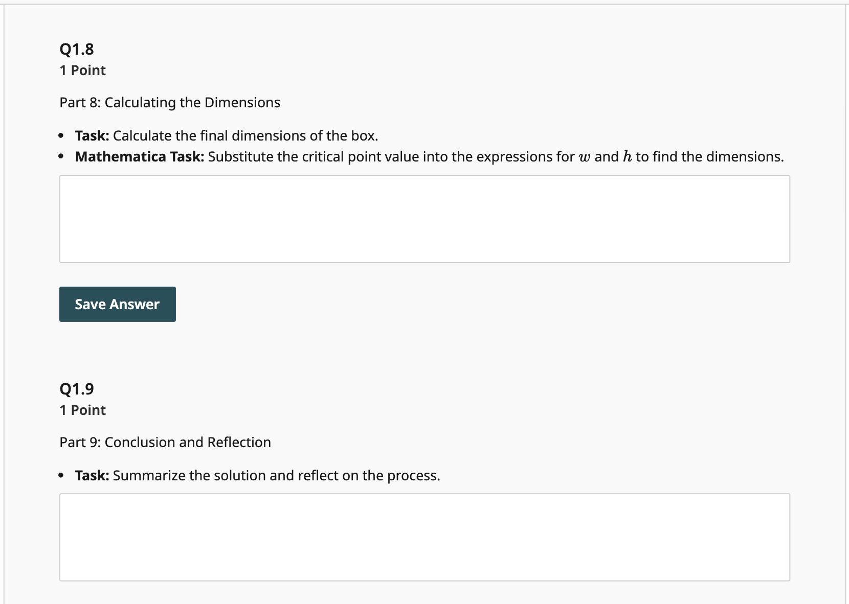 Solved Q1 9 Points Mathematica Assignment: Maximizing the | Chegg.com