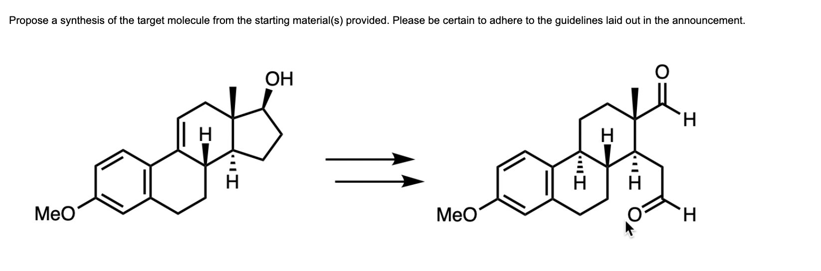 Solved Using the starting material molecule(s) provided, | Chegg.com